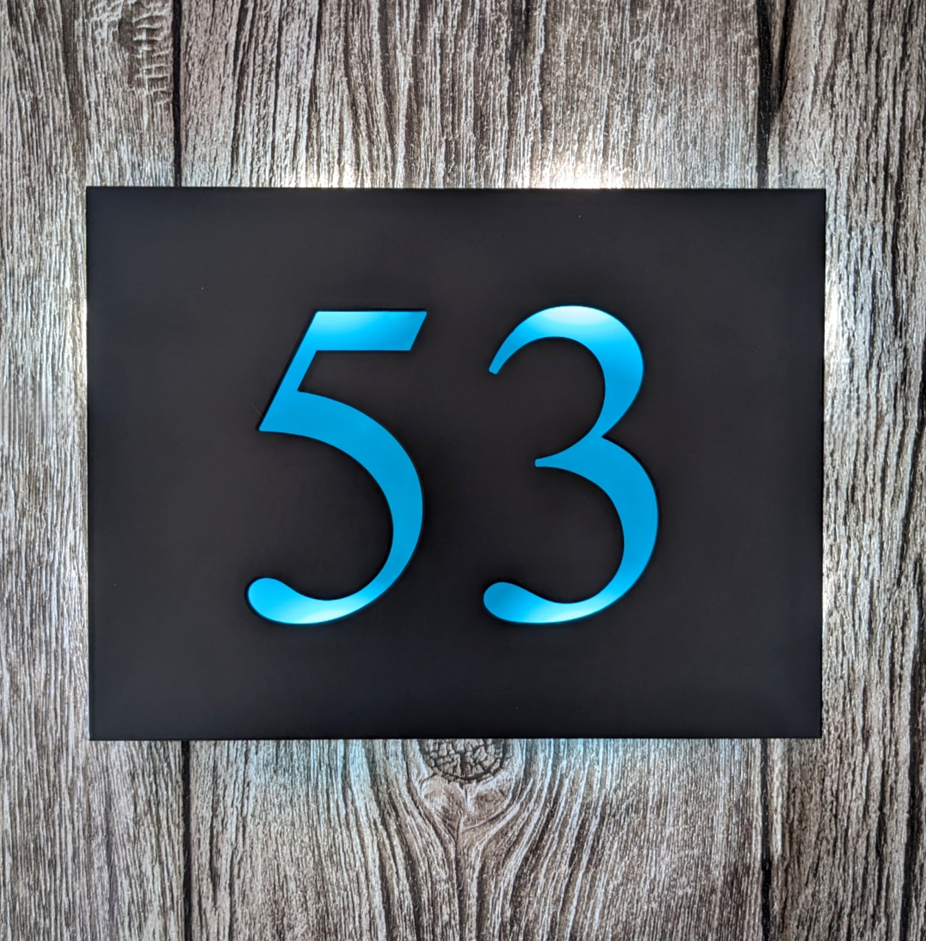 LED House Number Plaque - Colour Options - Times New Roman ...