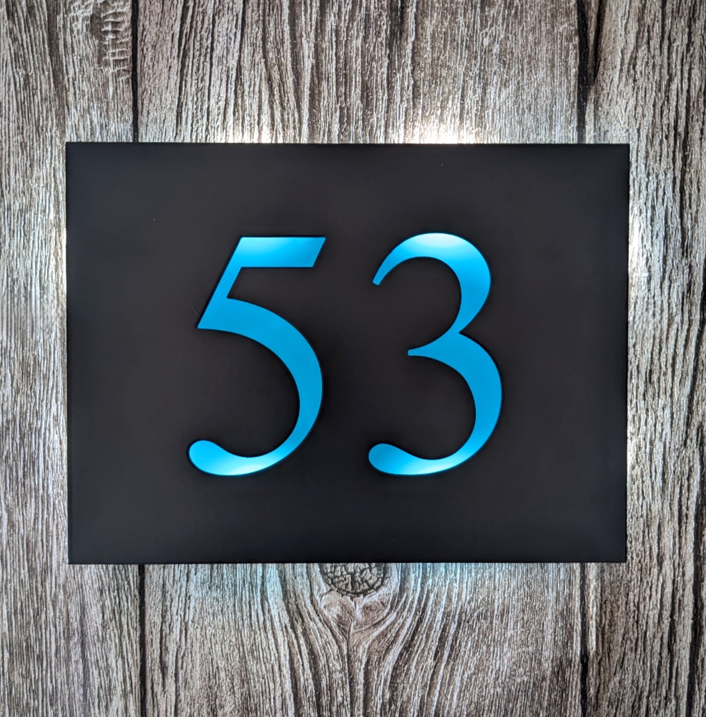 LED House Number Plaque - Colour Options - Times New Roman ...
