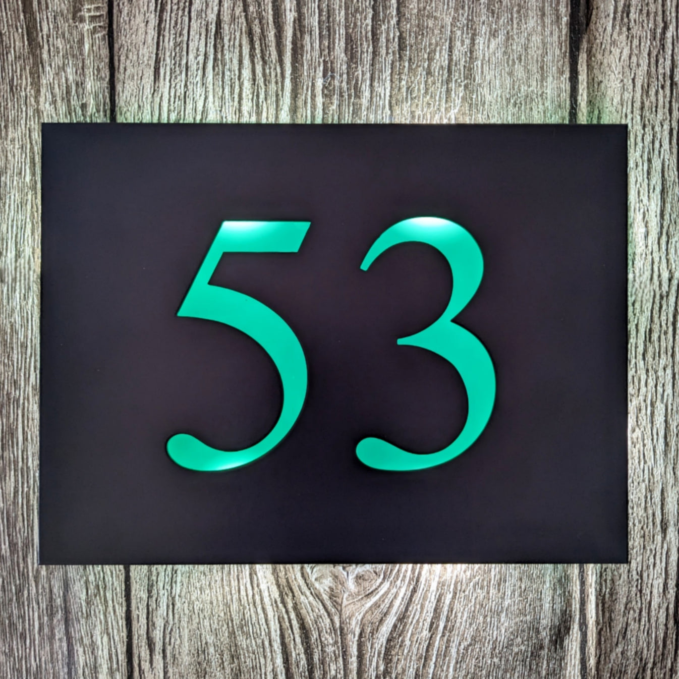LED House Number Plaque - Colour Options - Times New Roman ...