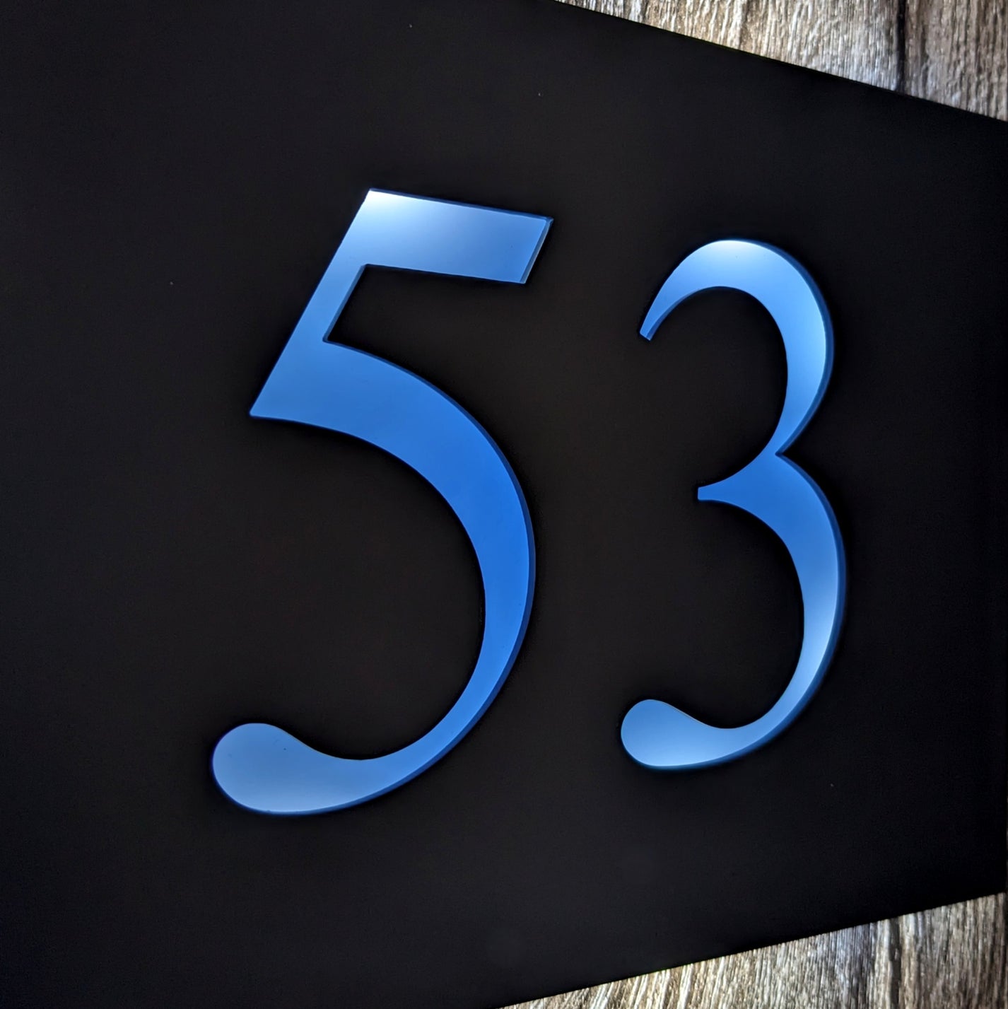 LED House Number Plaque - Colour Options - Times New Roman ...