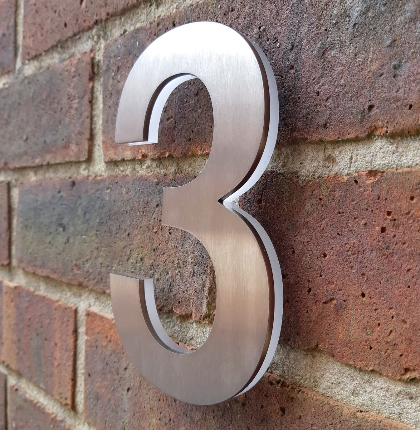 Stainless Steel 3D House Numbers - Floating fix - 3D Door Numbers ...