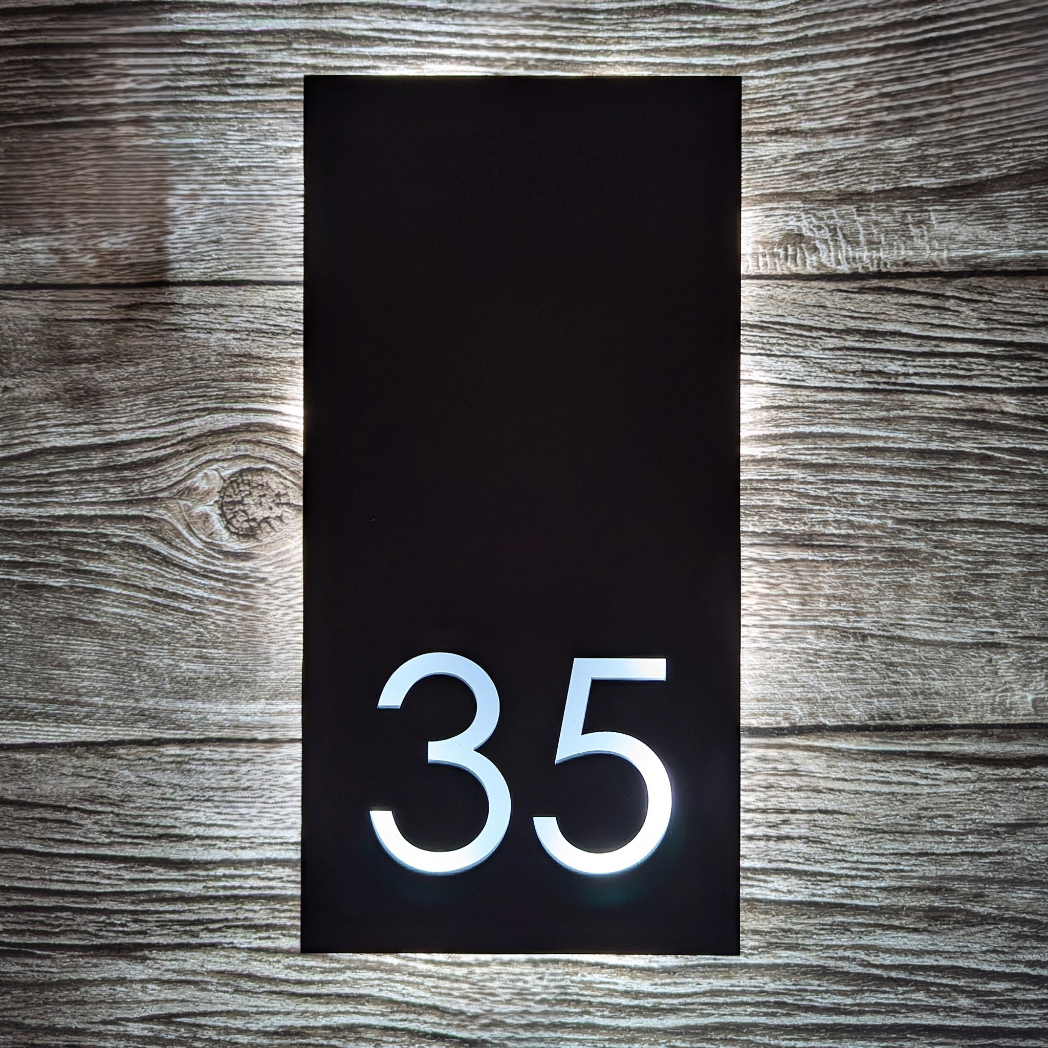 LED House Number Plaque - Century Gothic - Intergrated Driver Optional ...