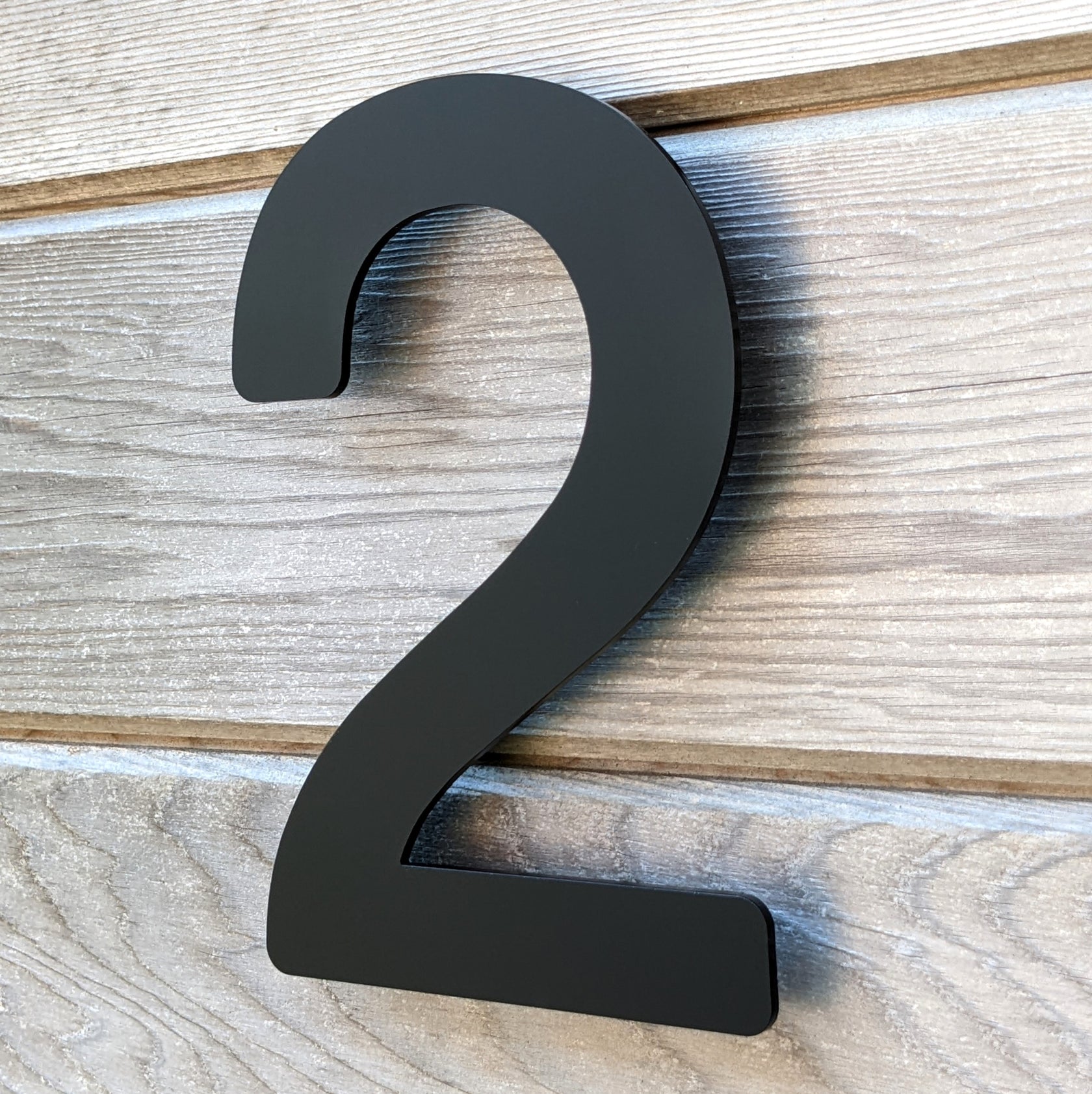 Modern Black House Numbers 20cm - Acrylic Floating – Housenumbers Limited