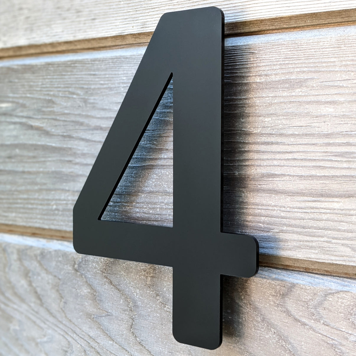 Modern Black House Numbers 20cm - Acrylic Floating – Housenumbers Limited