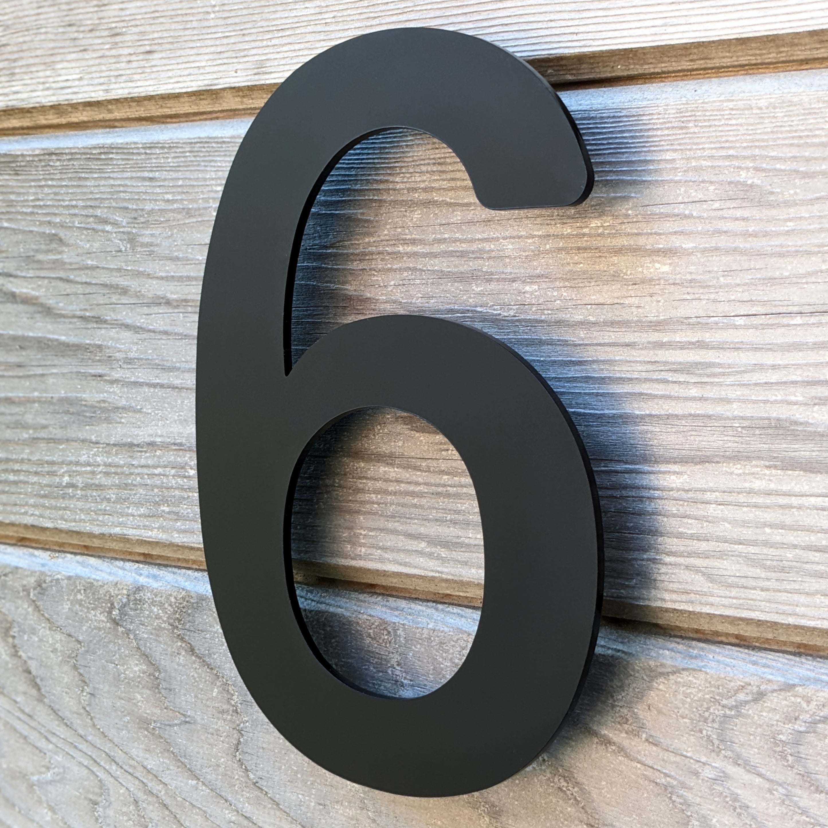 Modern Black House Numbers 20cm - Acrylic Floating – Housenumbers Limited