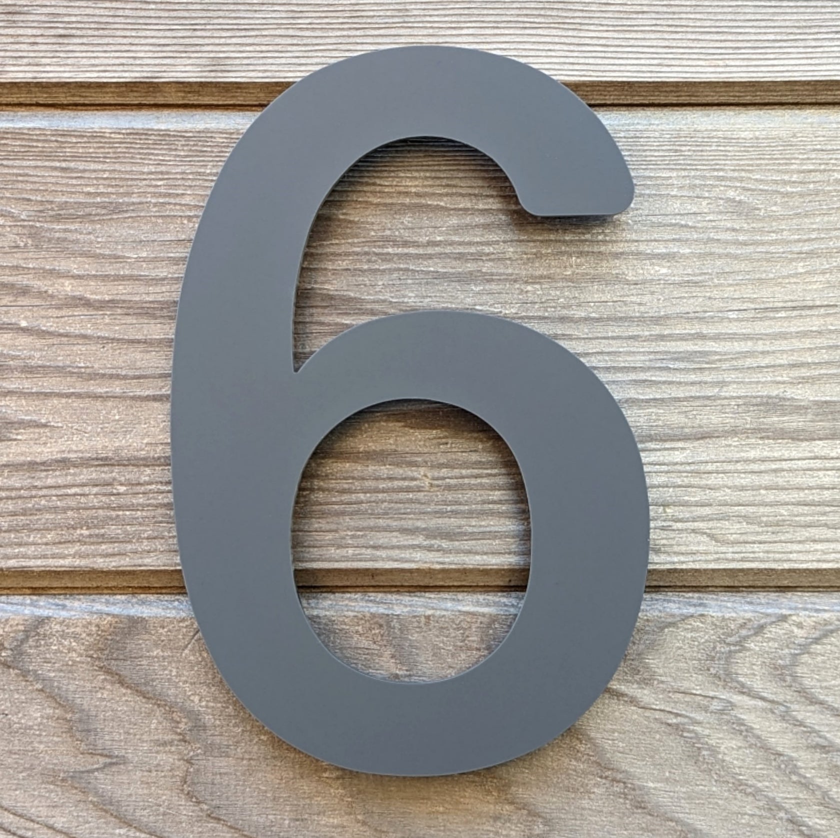 Modern Grey House Numbers 20cm - Acrylic Floating – Housenumbers Limited