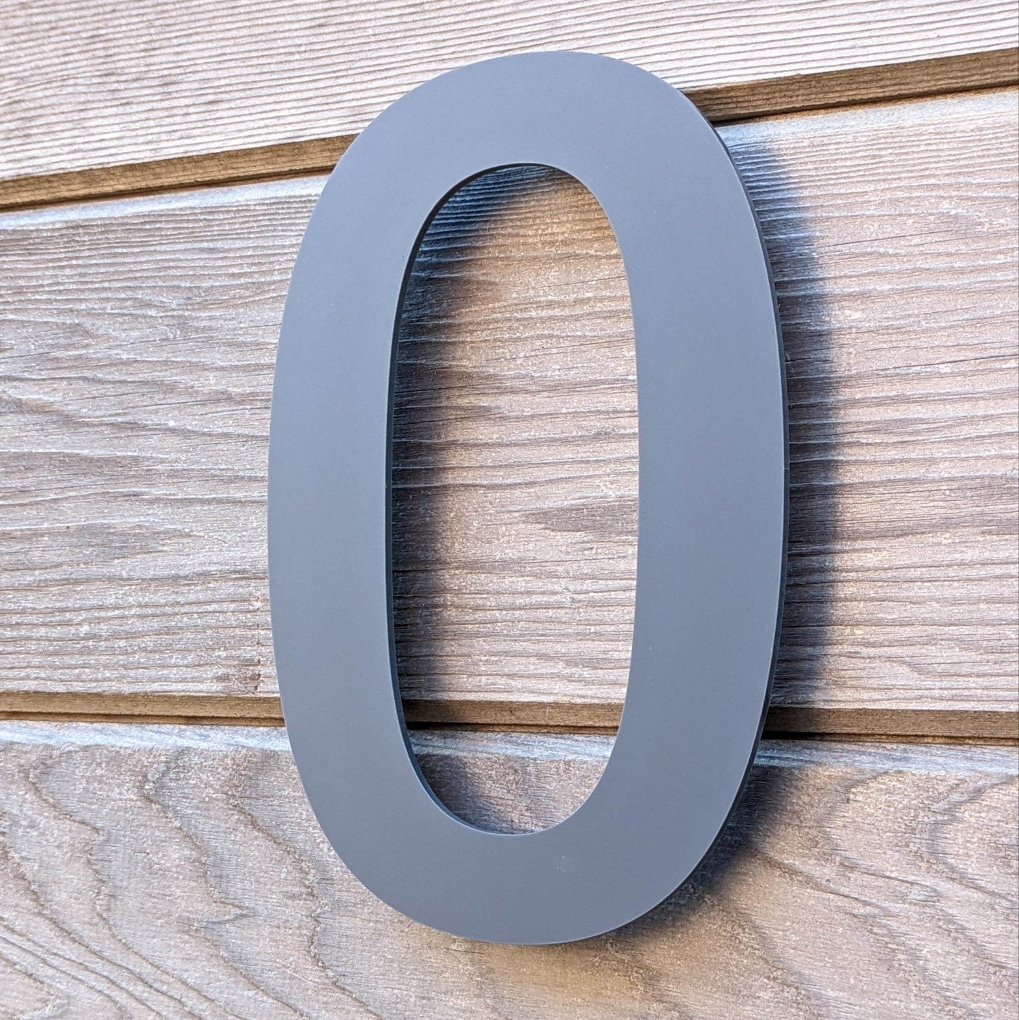 Modern Grey House Numbers 20cm - Acrylic Floating – Housenumbers Limited