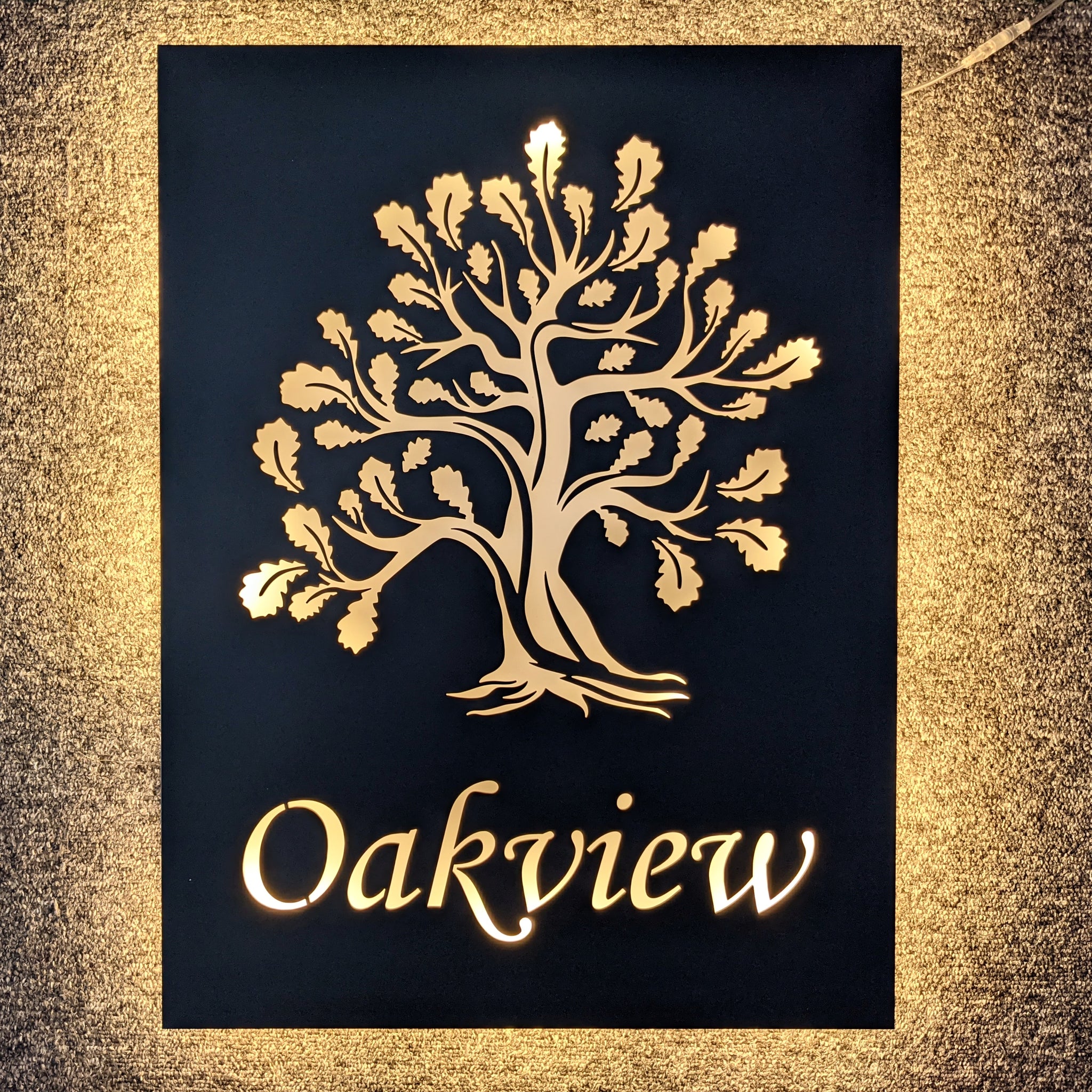 LED House Name in Stainless Steel - Custom – Housenumbers Limited