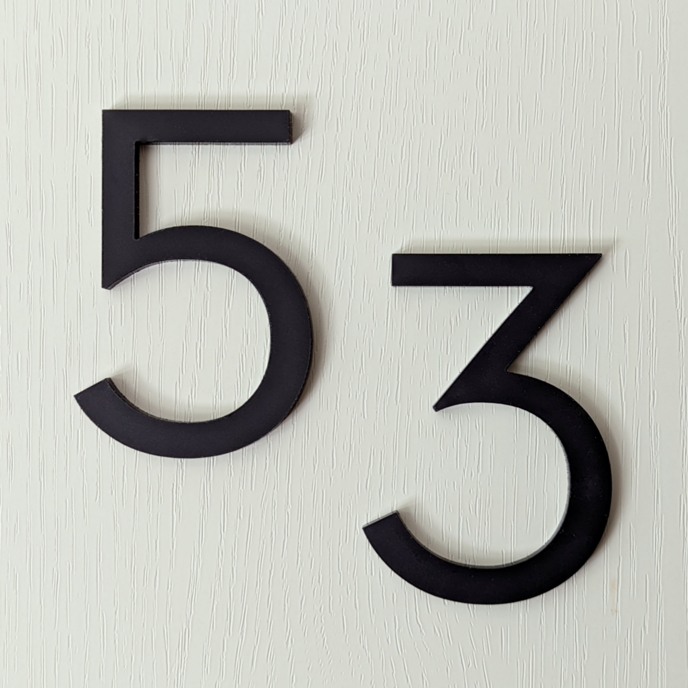 Modern Matt Black Door Number - 7.5cm/9.5cm/15cm - Easy Stick-on ...