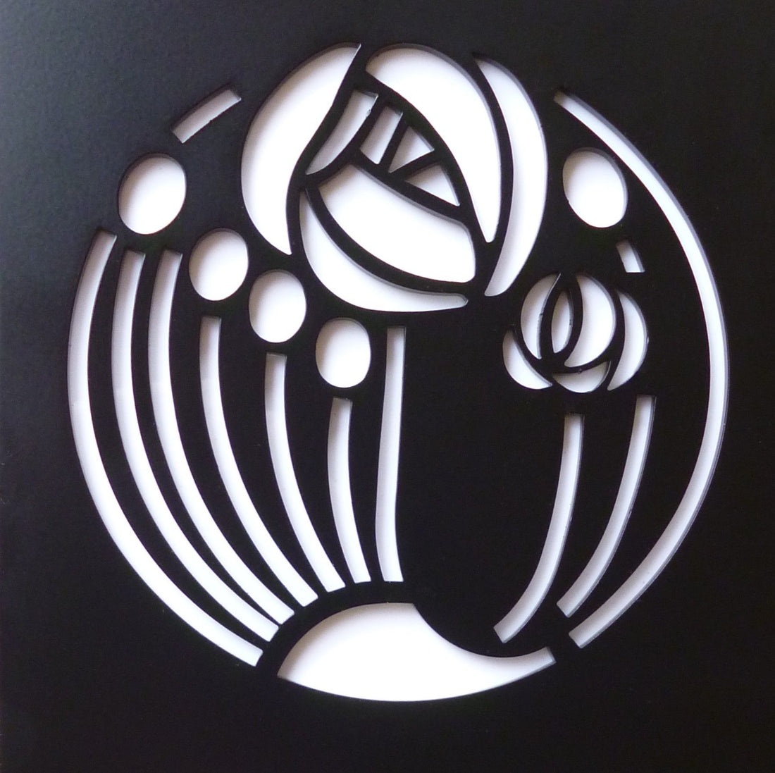 Mackintosh Rose Motif House Number Plaque – Housenumbers Limited