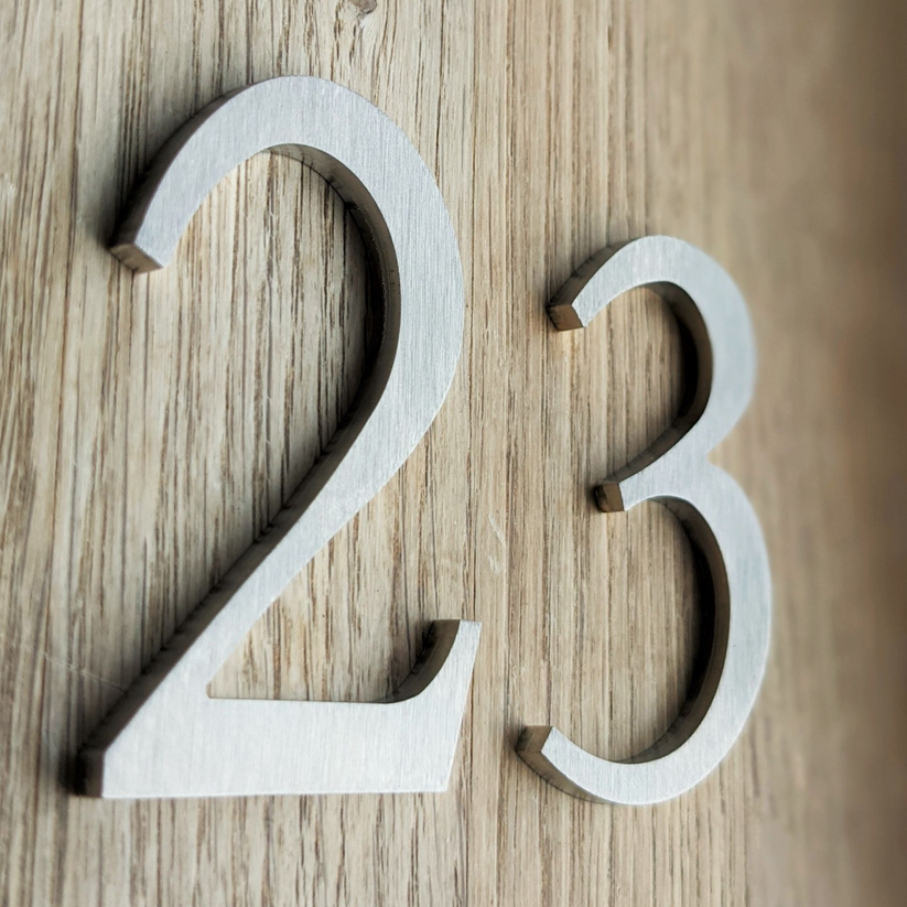 Stainless Steel Door Number - Traditional – Housenumbers Limited